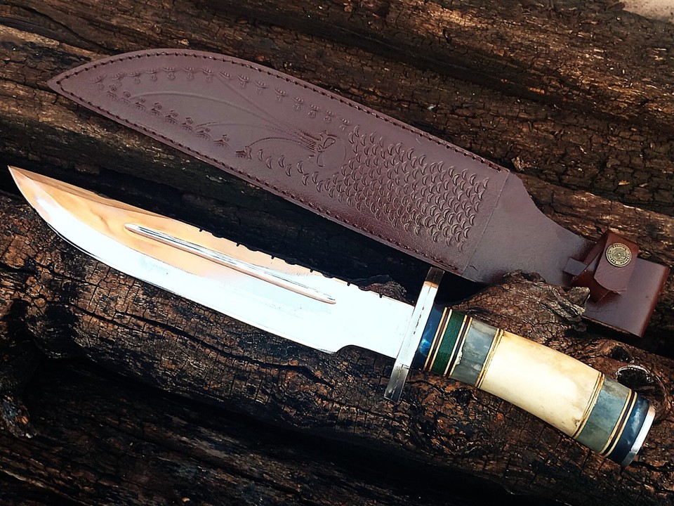 SHARD®™ Custom HAND MADE FORGED D2 Steel Survival Bowie Hunting Knife W ...