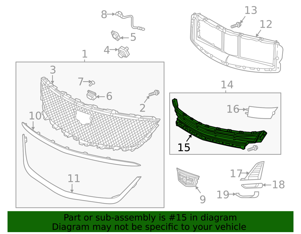 Genuine GM F Grille 84890695 | eBay