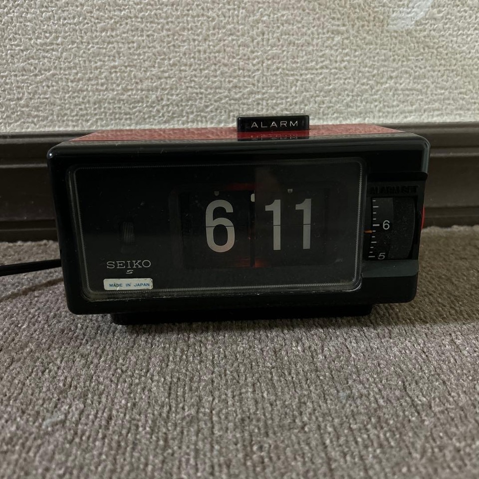 SEIKO Table Clock with Alarm Function, Red, Flip Clock with Alarm | eBay UK