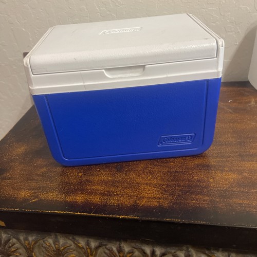 Vintage Coleman Cooler Ice Lunch Box 5 Qt Small 6 Pack Cans Flip Top ...