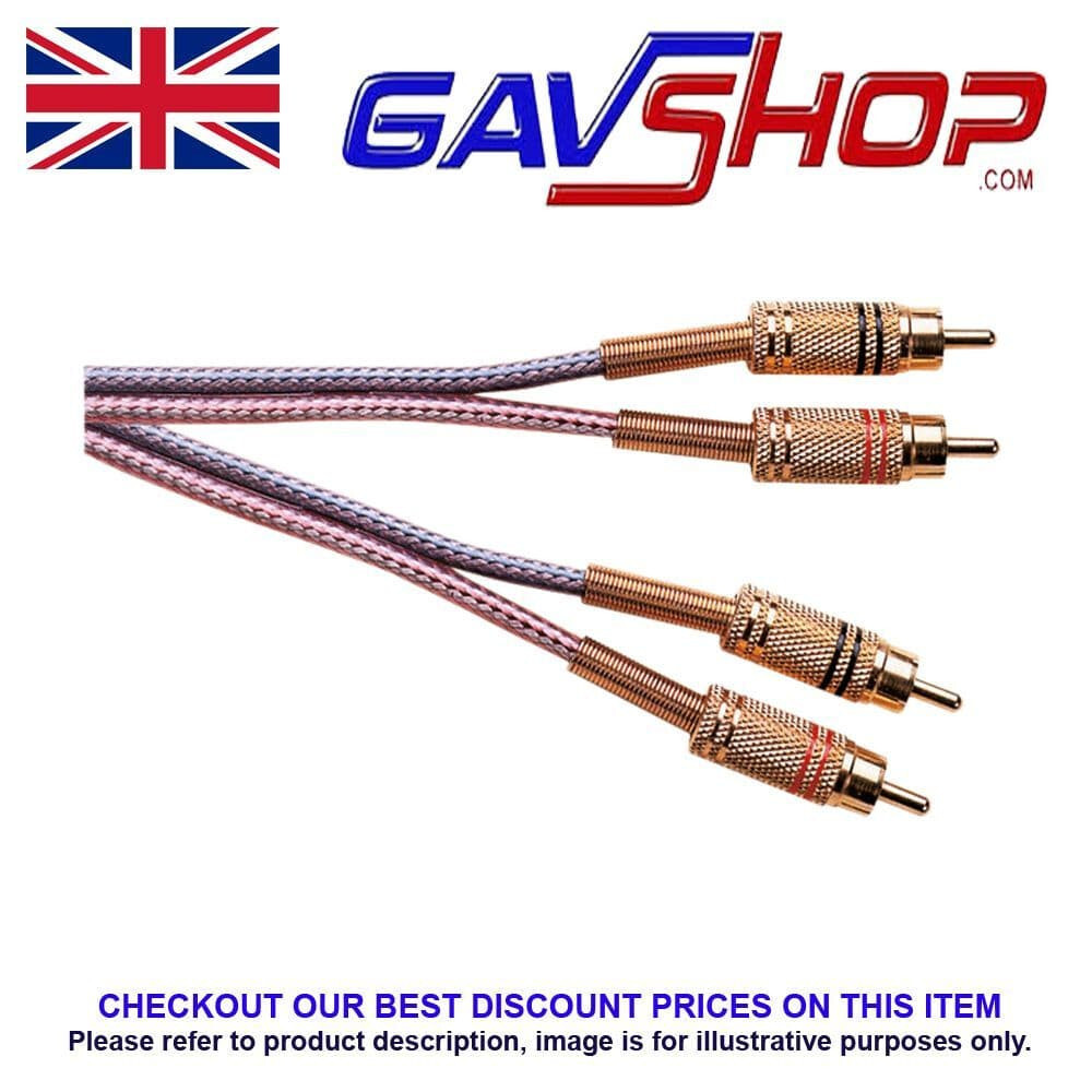 Pro Gold Plated 2x Phono to 2x Phono Audio RCA Leads cable 0.5m 1m 1.8m ...