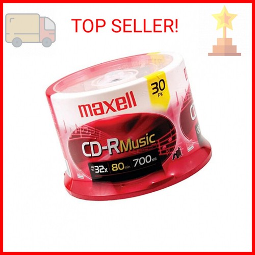 Maxell MXLCDR80MU30PK 700 MB Music CD-R Spindle 30/Pack | eBay