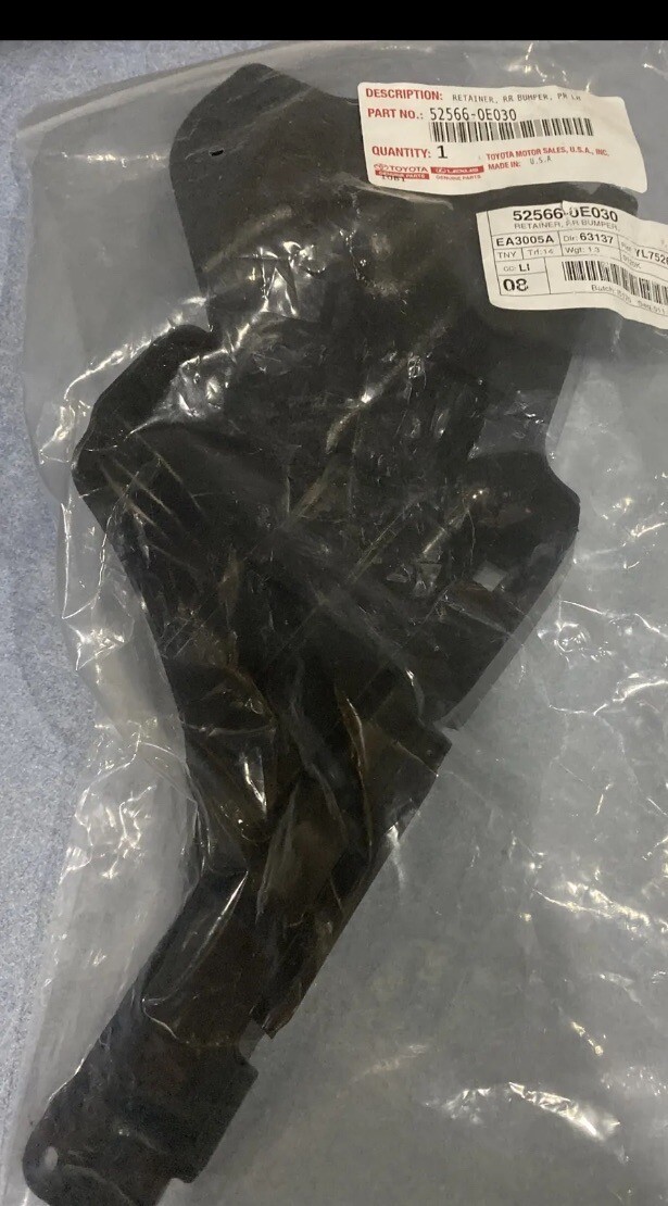 OEM 2016-18 Lexus Rx350 Rear Bumper LH Lower Retainer Brase Support ...