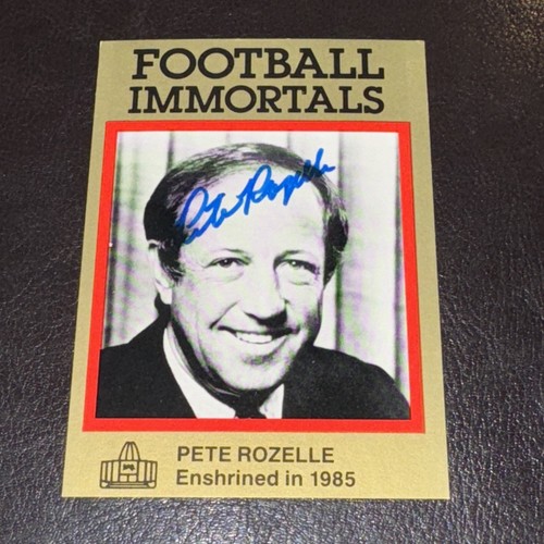 1985 Football Immortals Pete Rozelle Autographed Signed Card JSA ...