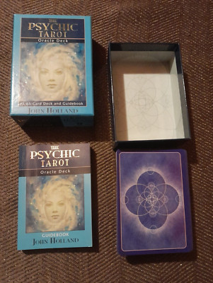 PSYCHIC TAROT ORACLE DECK BY JOHN HOLLAND PSYCHIC MEDIUM 65 CARDS ...
