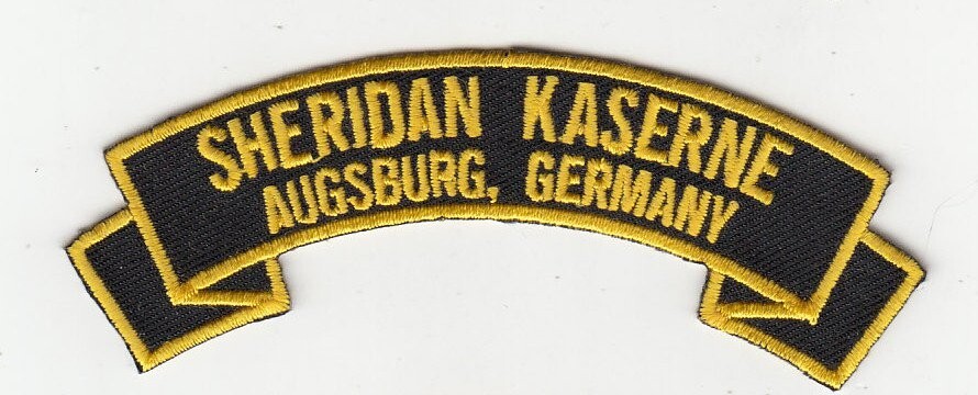 Sheridan Kaserne, Augsburg Germany 4" embroidered rocker tab patch | eBay