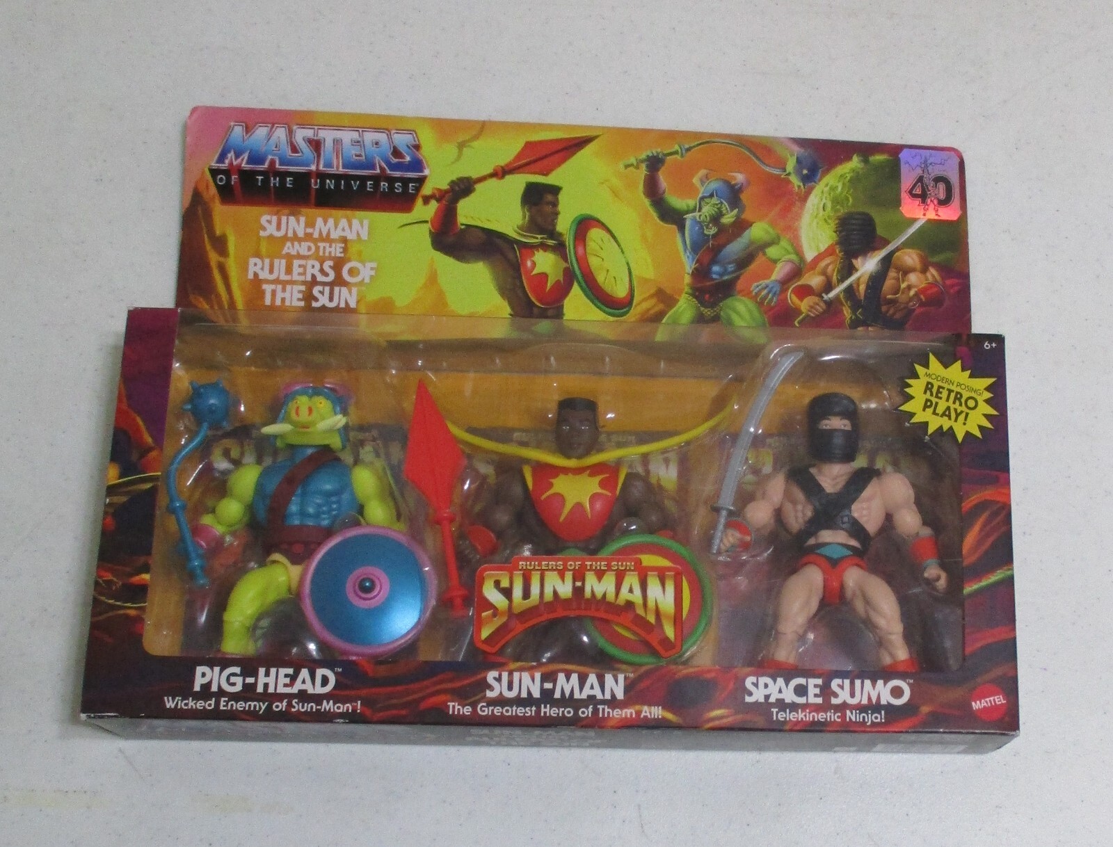 MOTU Masters Of The Universe Sun Man RULERS OF THE SUN 3-Pack PIG Sumo ...