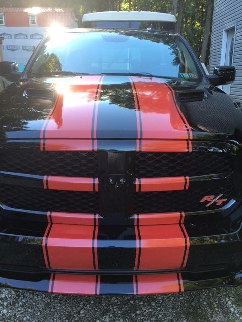 2- 10" x 50" Hood Racing Rally Stripe decals Graphic Vinyl Fits Ford ...