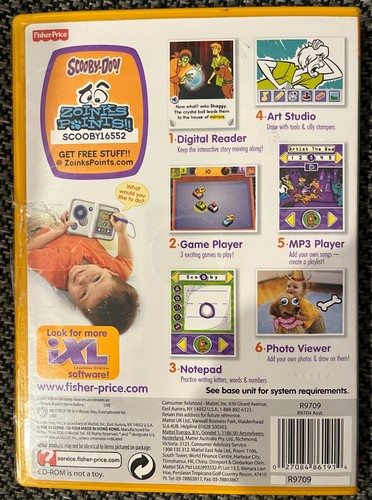 Scooby-Doo! iXL Fisher Price Learning System Game Multi Subject Ages 3 ...