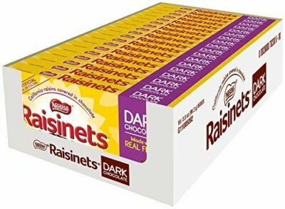Nestle Raisinets DARK Chocolate THEATRE BOX SIZE- 3.1-oz ea box{LOT OF ...