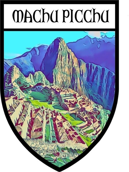 Sticker Decal Souvenir Car Coat of Arms Shield City Flag Machu Picchu ...