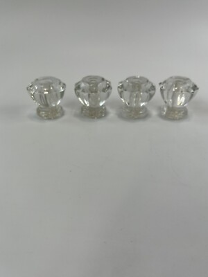 Drawer Pulls - Vintage Clear Glass Drawer Pulls