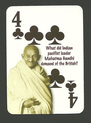 Mahatma Gandhi India Neat Playing Card #5Y4 | eBay