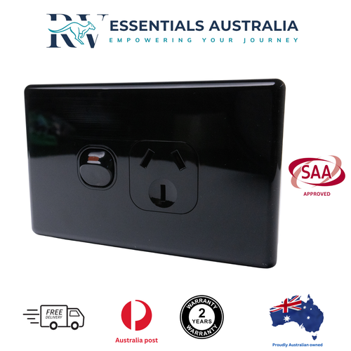 10 Amp Double Pole 240V Single Point GPO Outlet For Caravans Trailers ...