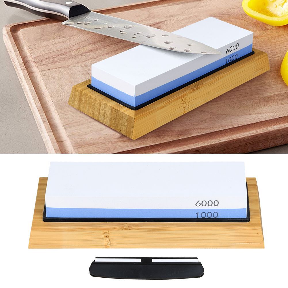 Dual Whetstone Waterstone Knife Sharpening Water Wet Stone Sharpener ...