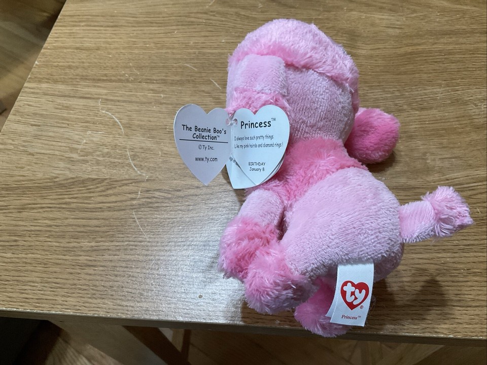 Collectible TY Plush Pink Stuff Toy Princess Poodle Small Tags | eBay