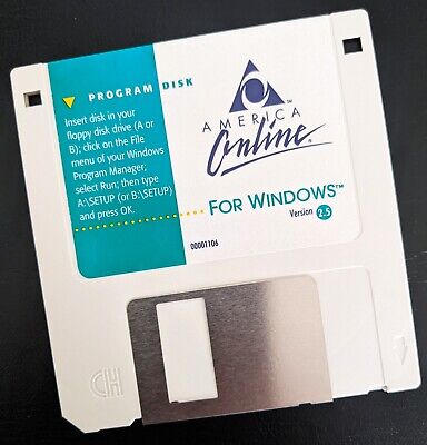 America Online Ver 2.5 Collectible Install Disk, Vintage AOL Floppy ...