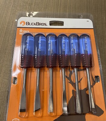 Buck Brothers Wood Lathe Chisel Set 6 Pc Carving Set | eBay