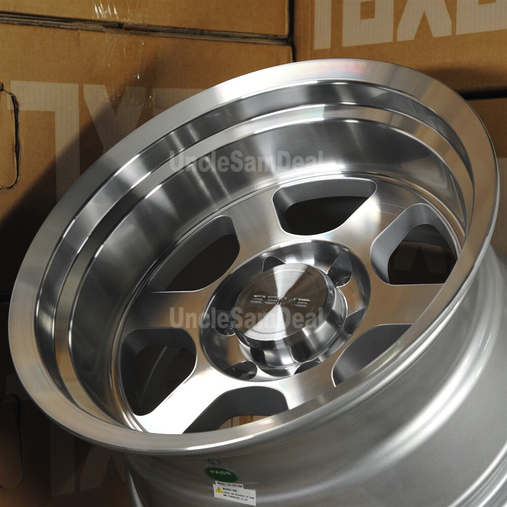 17x9 6x139.7 6x5.5 9SIX9 -36 OFFSET MACHINE SILVER 6 SPOKE 4" LIP TRUCK ...