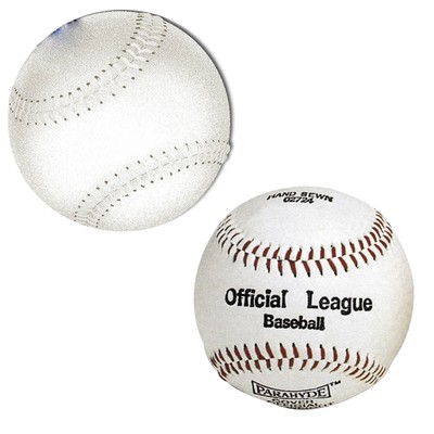 PALLA BASEBALL "Official League" CUOIO SINTETICO o SOFTBALL IN GOMMA ...