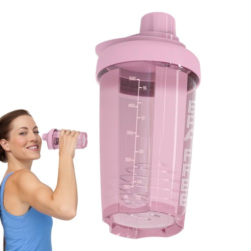 Sports Protein Powder Shake Ball Bottle 16oz Mixer Shaker Drinking Cup ...