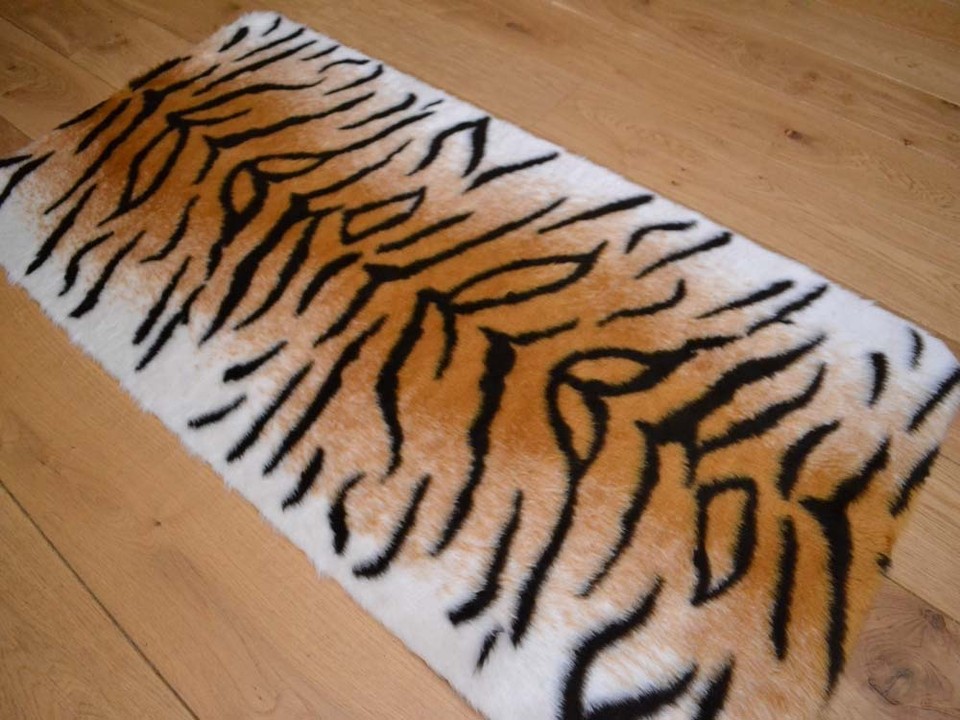 African Soft Faux Fur Bedroom Fake Animal Skin Print Pattern Floor Rugs ...