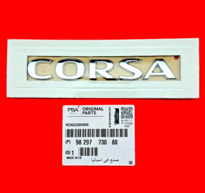 Émblème Original Opel Logo "CORSA" Argent Hayon Corsa F - 9829773080 | eBay