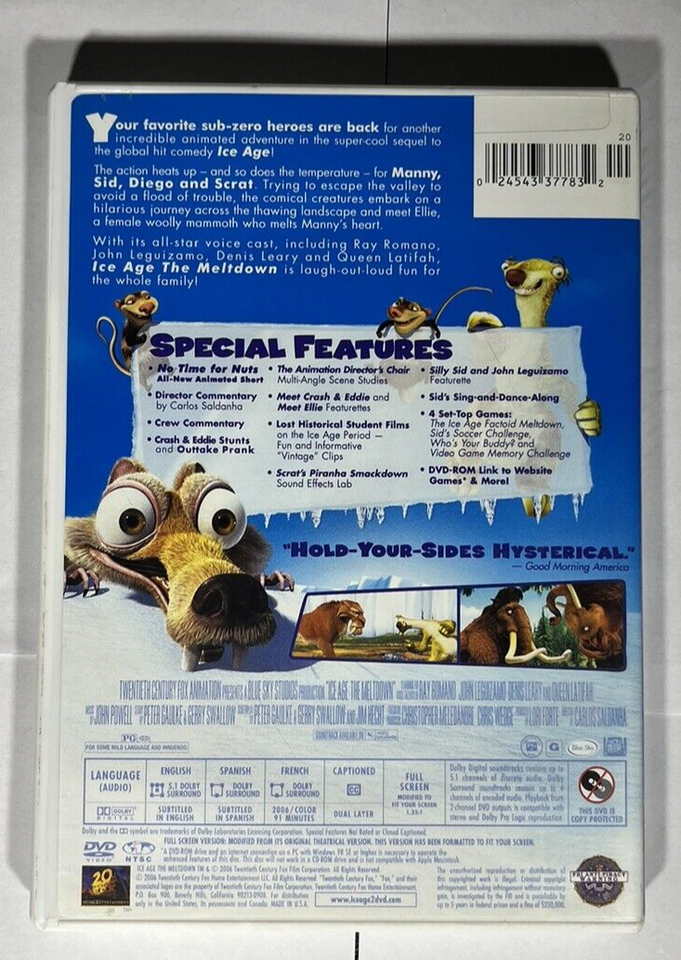 Ice Age - The Meltdown (Full Screen Edition) - DVD - VERY GOOD | eBay