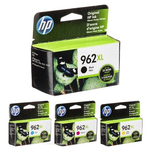 GENUINE HP 962XL Black & 962XL Cyan Magenta Yellow Ink Cartridges No ...