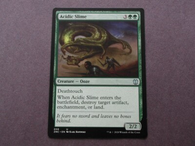 2020 MTG U Creature "Acidic Slime" NM+ Magic Card #059 ZNC DEATHTOUCH ...