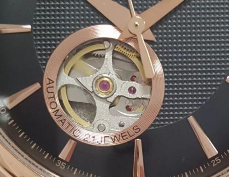 Bulova Men's Automatic Open Heart Watch 97A140 | eBay