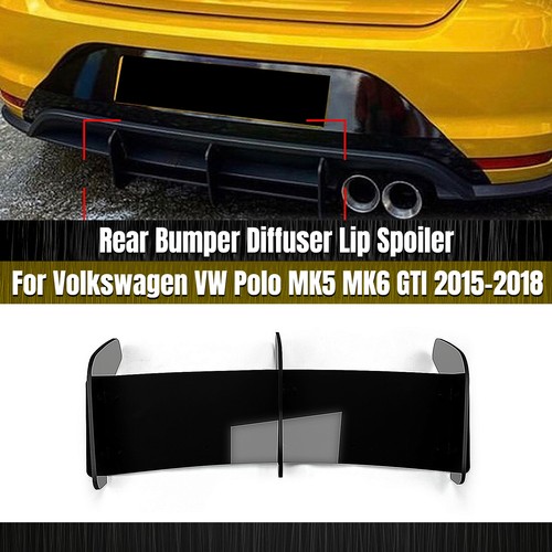 Car Rear Bumper Diffuser Spoiler Lip For Volkswagen VW Polo GTI 2015 ...