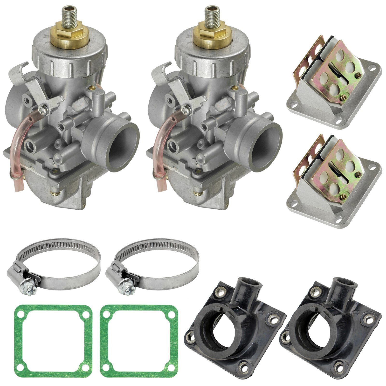 Carburetors w/ Intake & Reed Valves For Yamaha Banshee 350 YFZ350 1987 ...