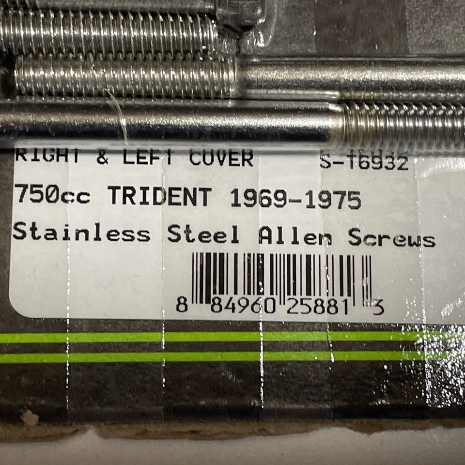 Triumph T150 T150V 750 Trident Stainless Engine Allen Bolt Kit 1969 ...
