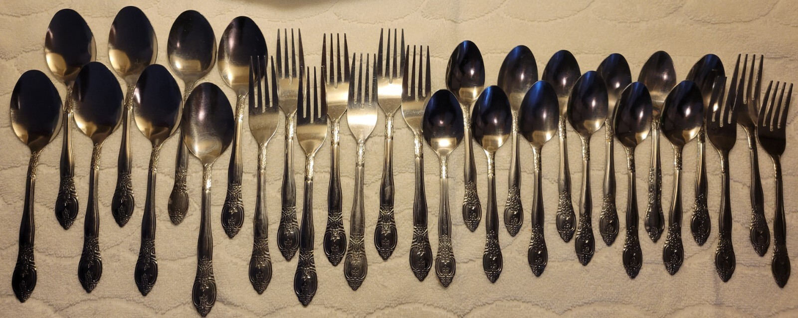 30 Piece Stainless Steel Flatware Fork China Forks Spoon Set | eBay
