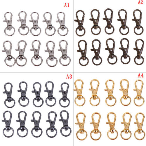 10Pcs Swivel Trigger Clips Snap Hooks Lobster Clasp Keychain Bag DIY ...