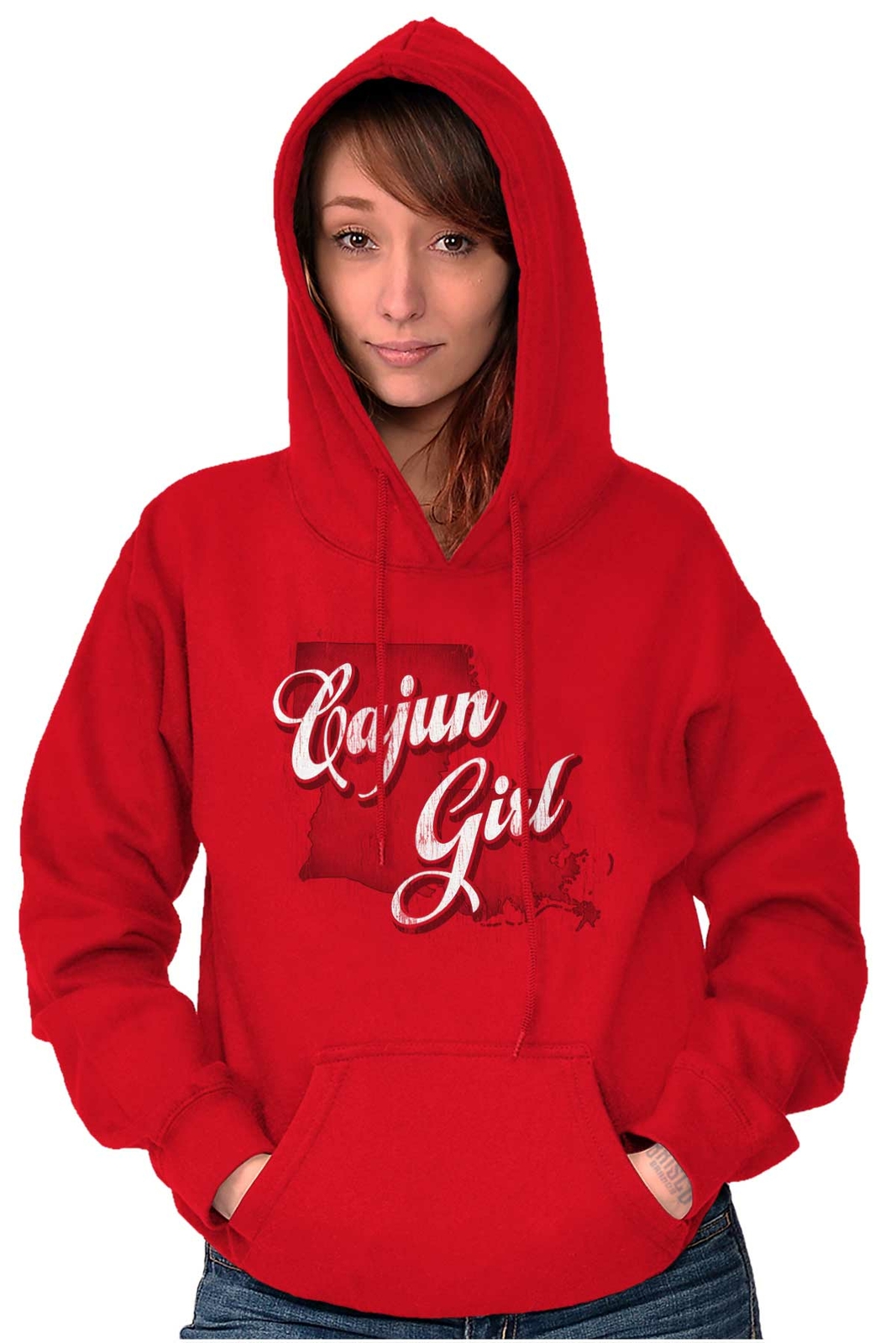 Louisiana Fashion Cajun Girl Trendy State LA Women Long Sleeve Hoodie ...