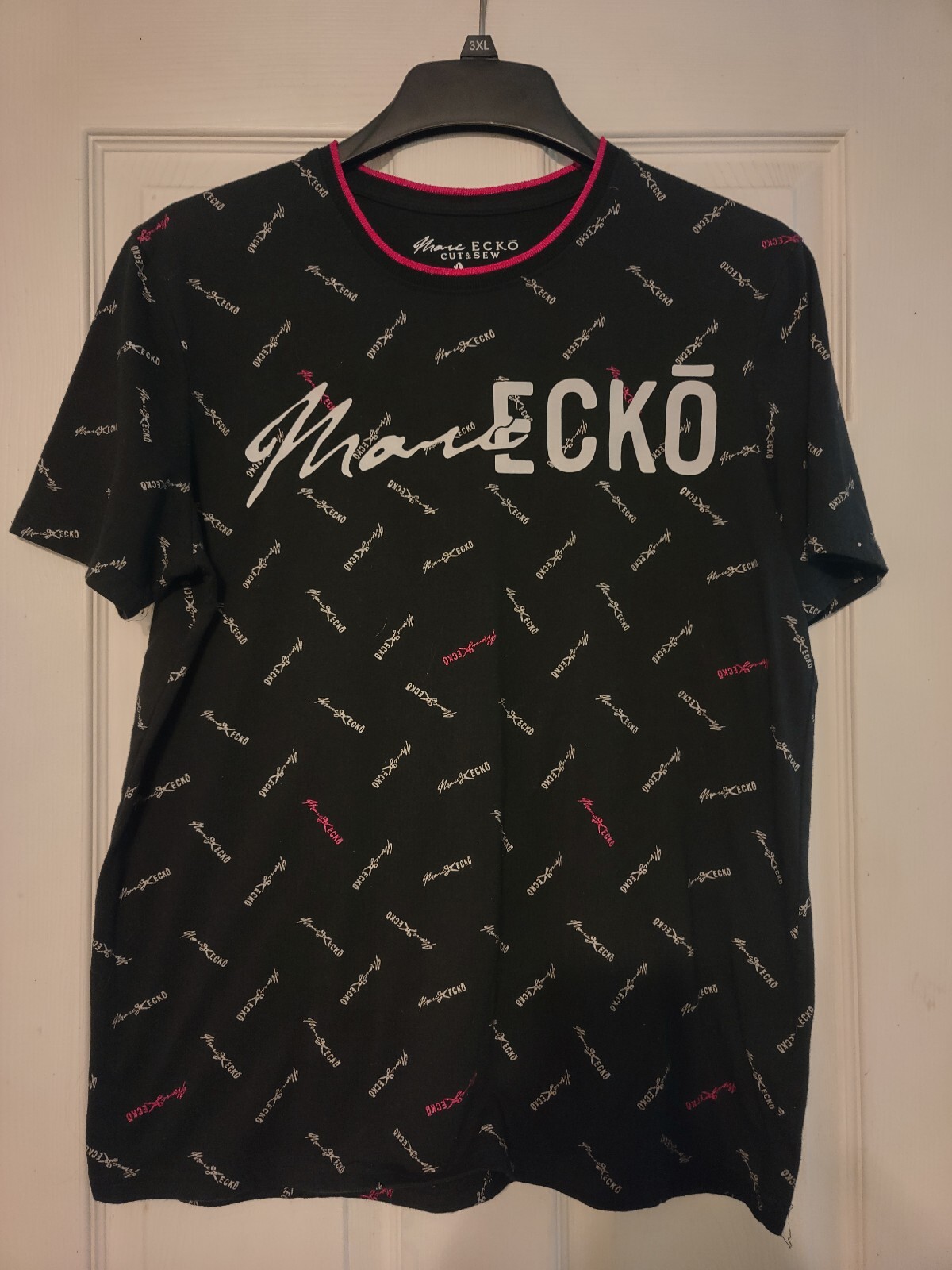 MARC ECKO CUT & SEW ALL OVER LOGOS SCISSORS BLACK Lar… - Gem