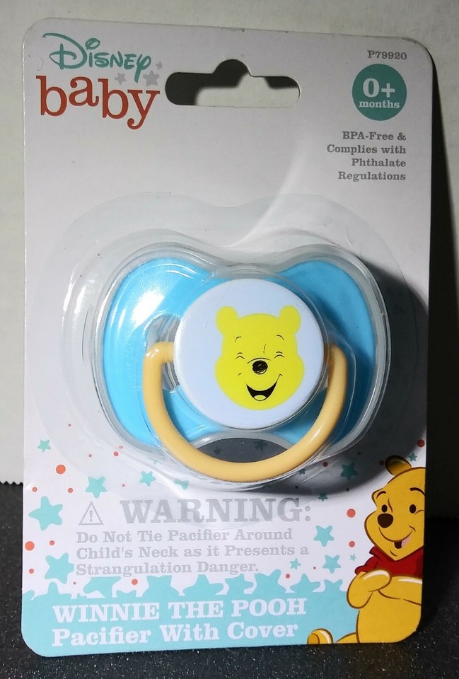 New In Package Disney Baby Winnie the Pooh Pacifier W/ Cover Pooh Bear ...