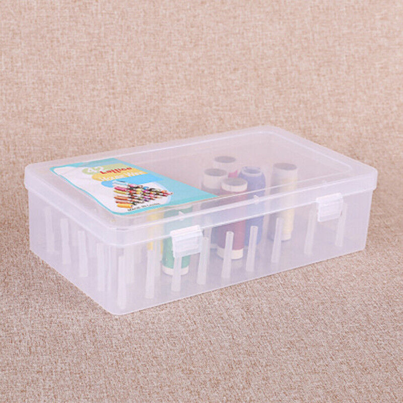 42 Axis Sewing Threads Box Transparent Needle Wire Storage Organizer ...
