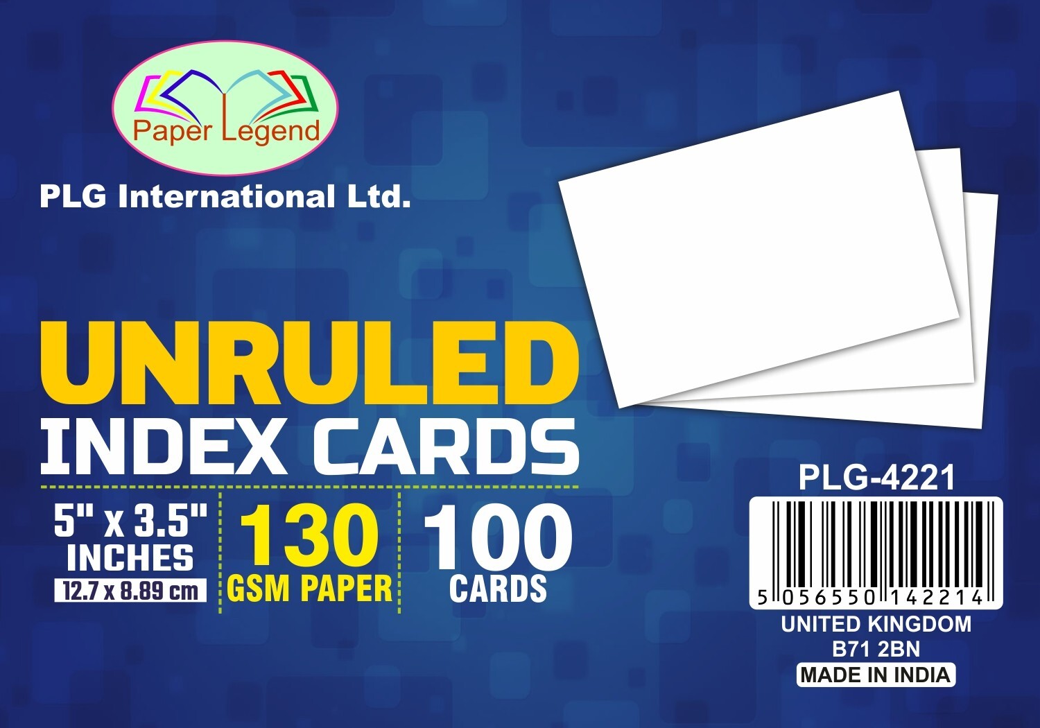 Pack of 1000 White Index Cards Plain Revision Note Taking 3.5" x 5 ...