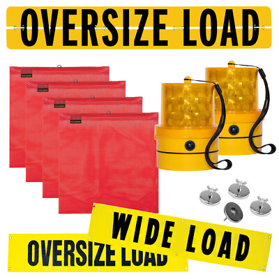 VULCAN Wide Load Kit - Oversize Load Signs, Flags, Magnets, Beacons | eBay