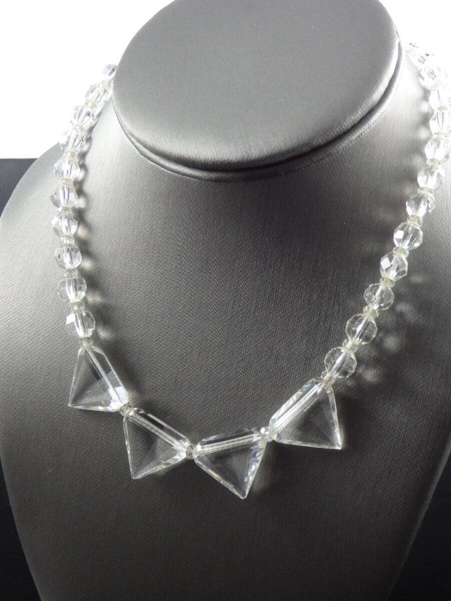 Mid Century Modern Cut Crystal Triangles and Crystal … - Gem