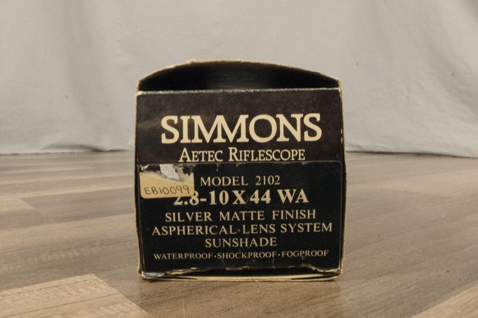 SIMMONS NOS VINTAGE 2102 SCOPE, 2.5-10X44 AETEC RIFLESCOPE - (7LE25CB ...