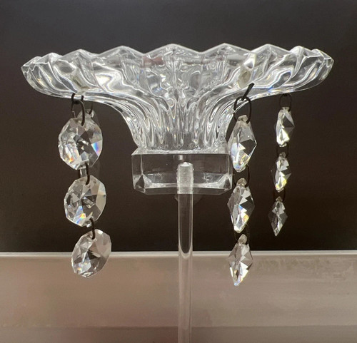 Lot of 8-4" Chandelier Lamp Replacement Bobeche Cup w Swarovski Octagon ...