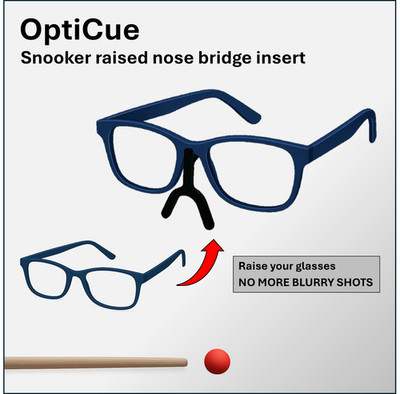 Snooker Glasses - Raised Nose Bridge, Clearer Shots, Current Glasses ...