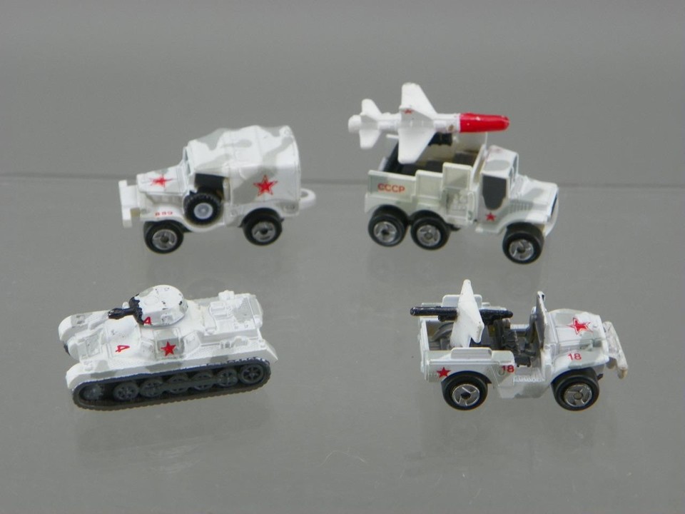 Vintage 1991 Micro Machines Military #5 Soviet CCCP Snow Camo Army Tank ...
