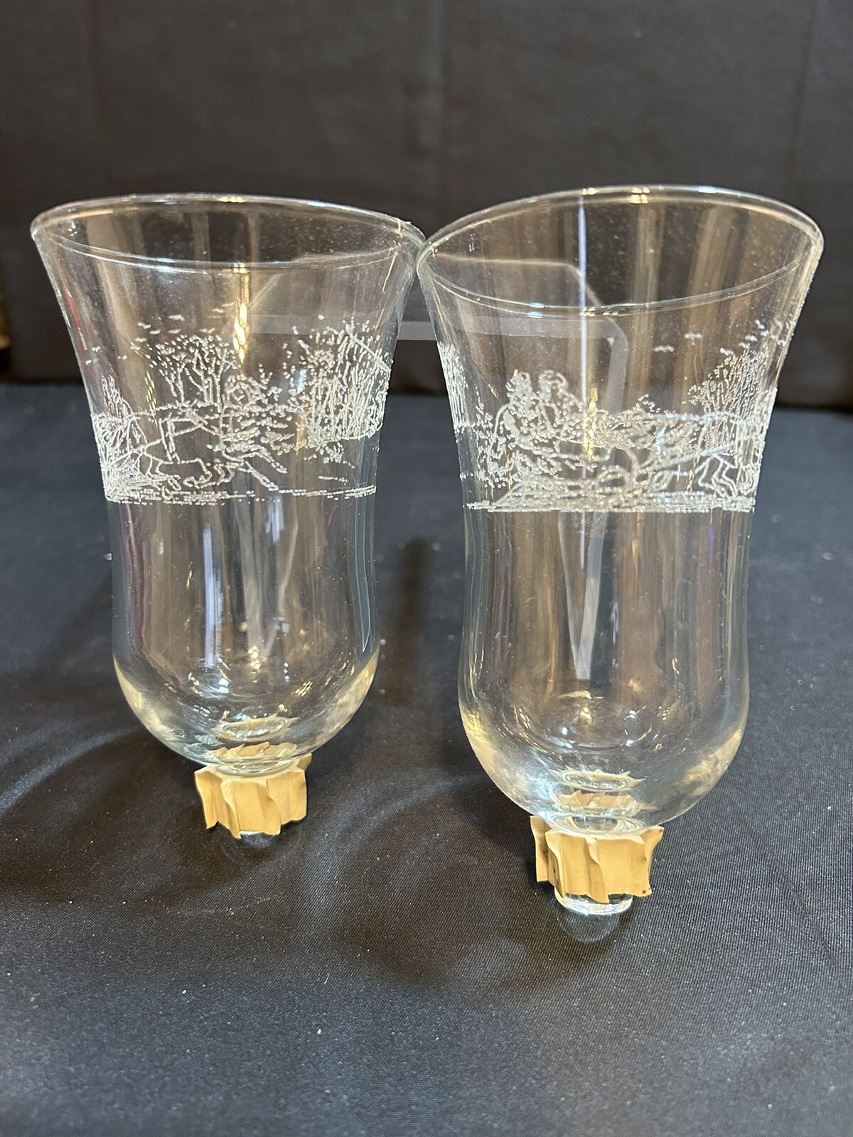 Frosted Winter Sleigh Ride Votive Glass Inserts for Candleholders (2 ...