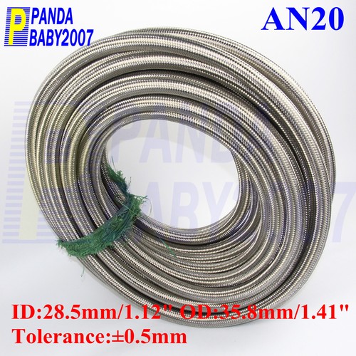 STAINLESS STEEL BRAIDED FUEL RADIATOR HOSE AN20 -20 20AN AN-20 OIL LINE ...