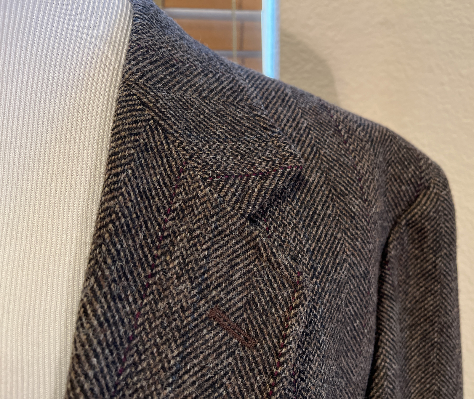 PENDLETON Brown Wool Herringbone Tweed Elbow Patch Sport Coat Size 46R ...